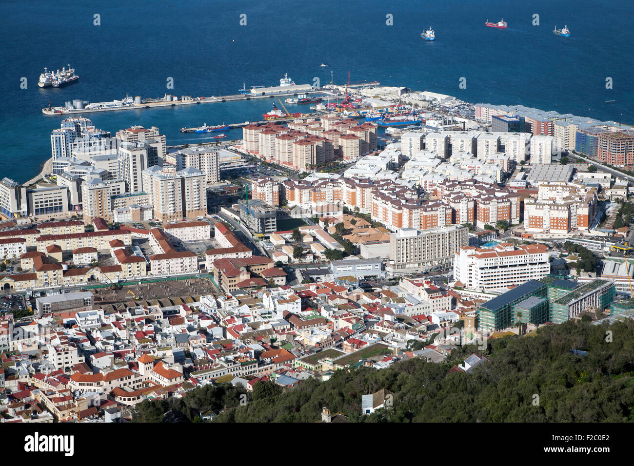 High density modern apartment block housing, Gibraltar, British ...
