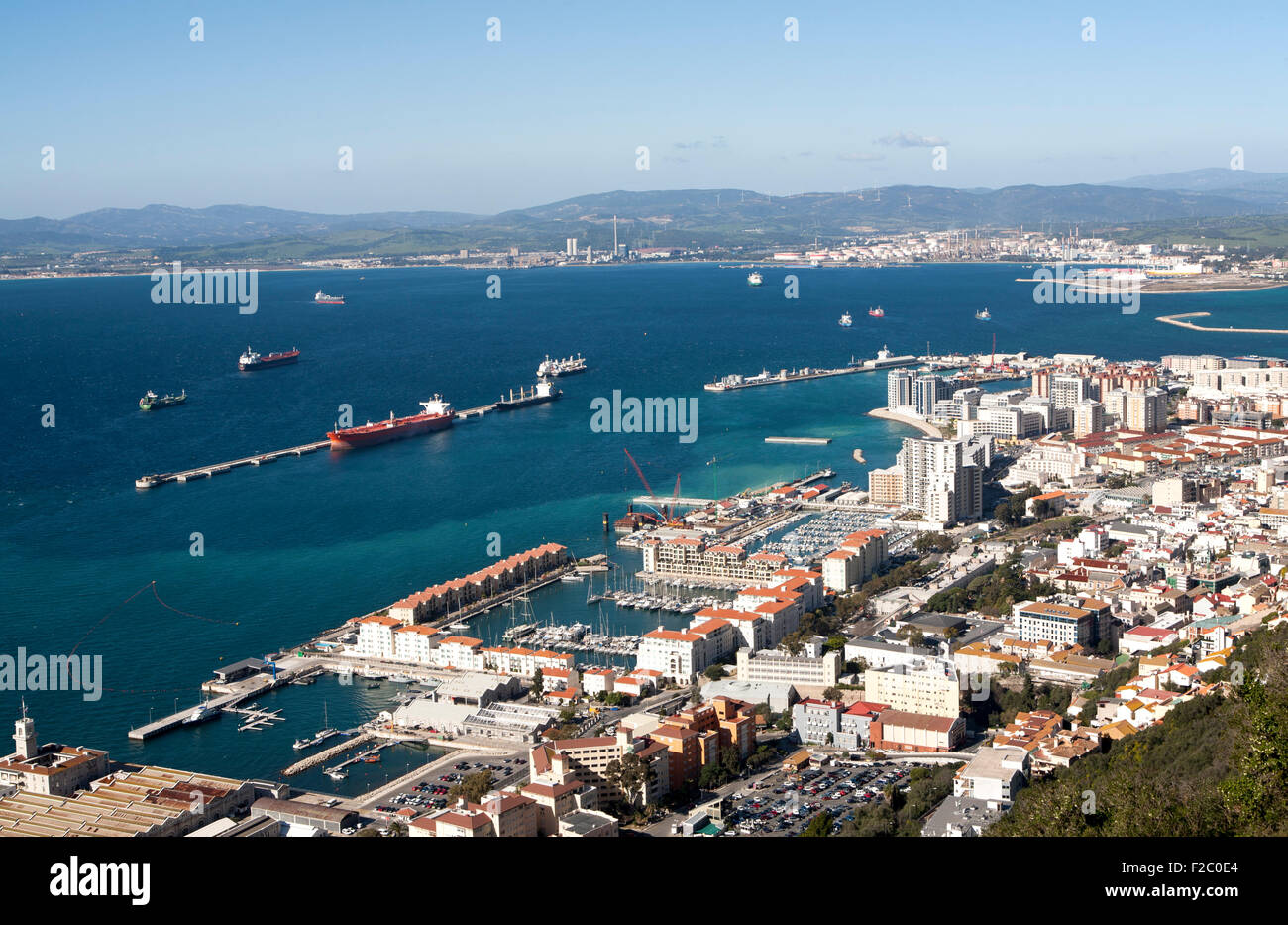 High density modern apartment block housing, Gibraltar, British ...