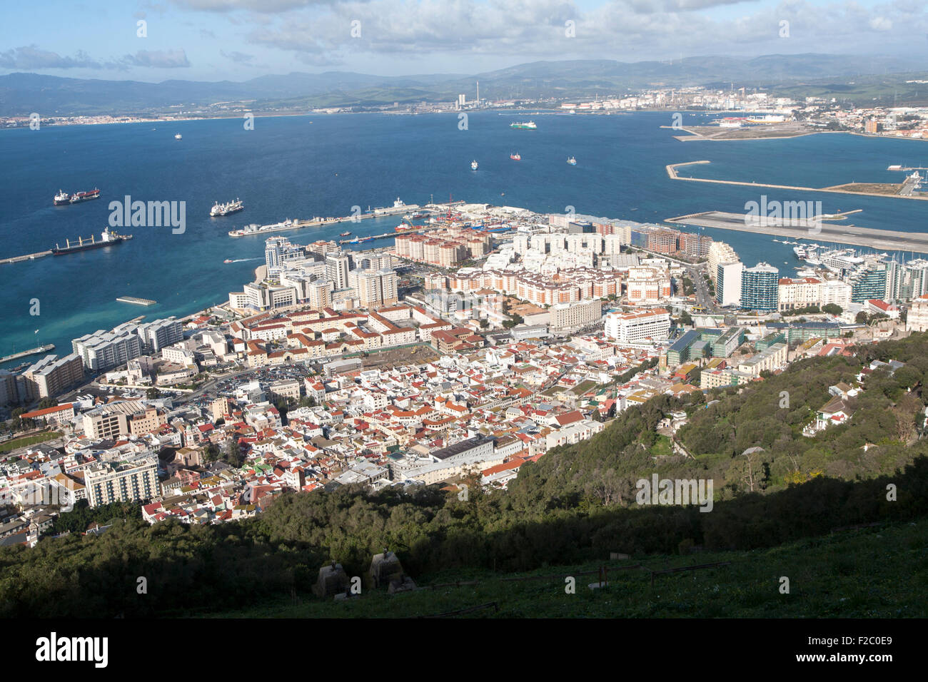 High density modern apartment block housing, Gibraltar, British ...