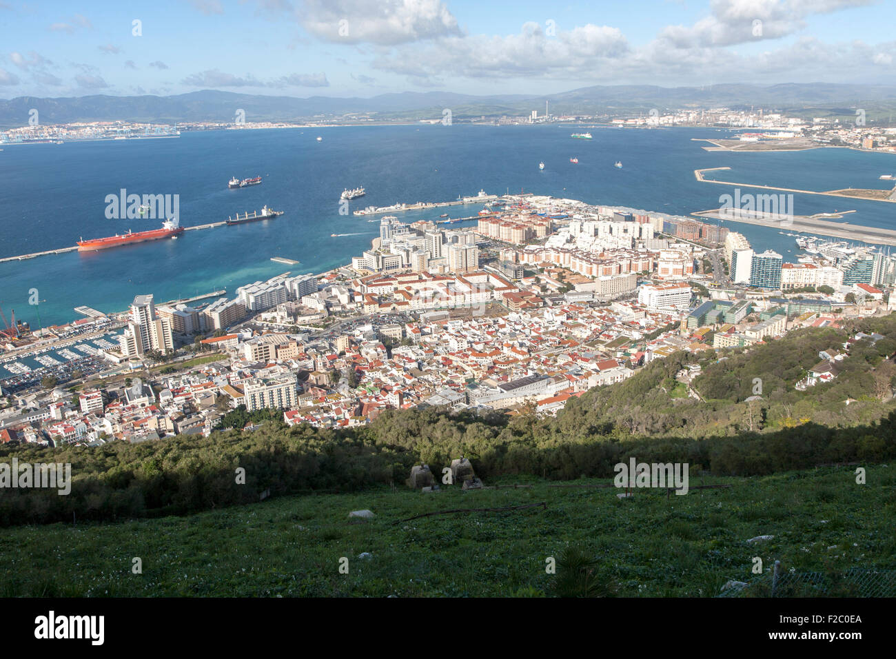 High density modern apartment block housing, Gibraltar, British ...