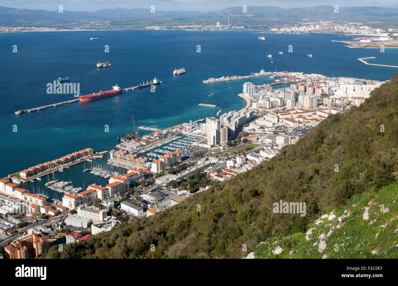 High density modern apartment block housing, Gibraltar, British ...
