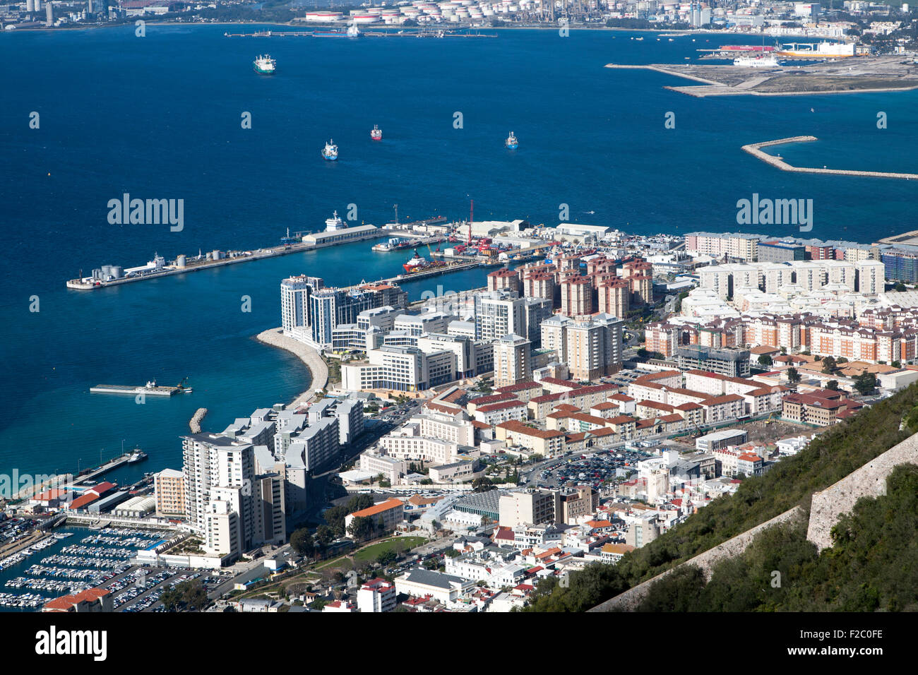 High density modern apartment block housing, Gibraltar, British ...