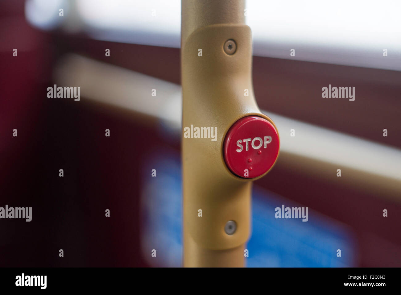 Bus red stop button hi-res stock photography and images - Alamy