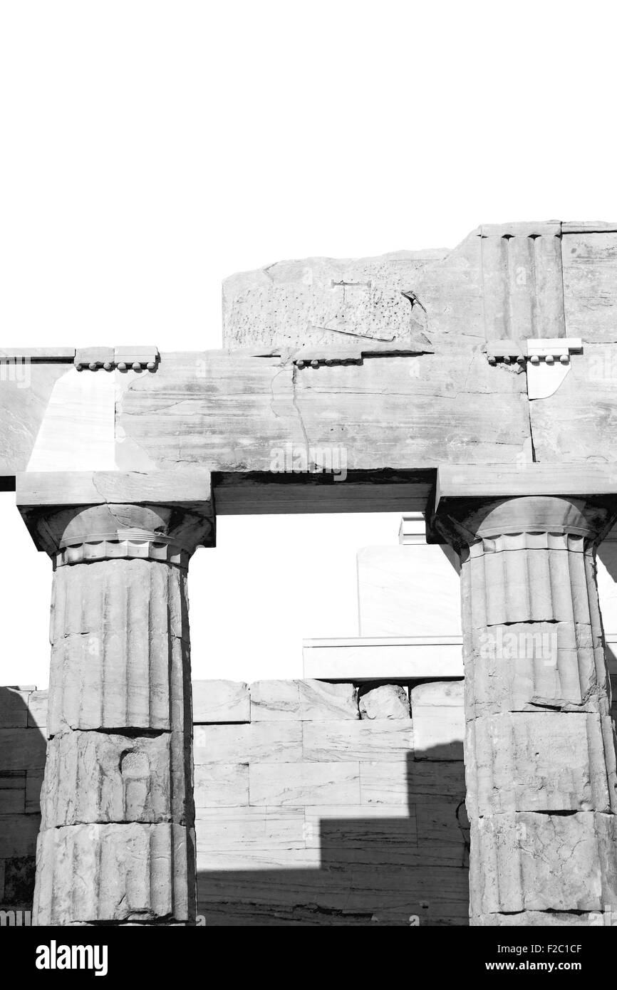 in greece the old architecture and historical place parthenon athens ...