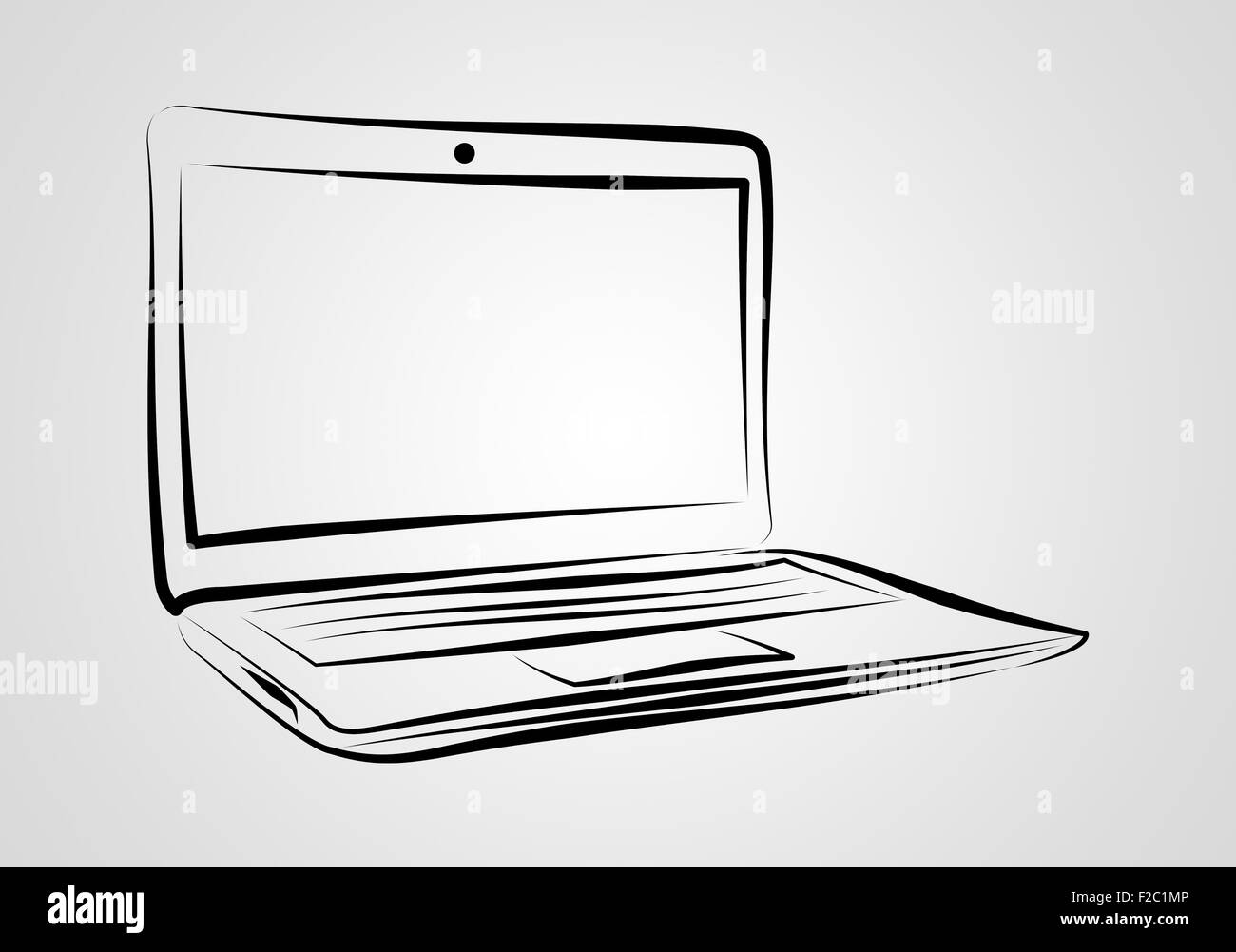 Modern laptop art illustration Stock Photo - Alamy