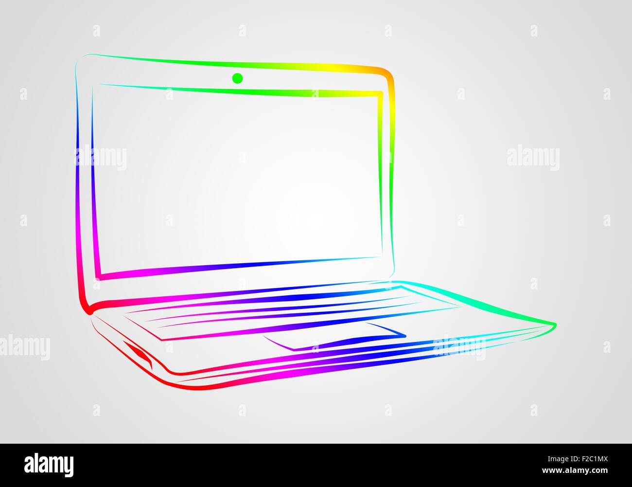 Modern laptop art illustration Stock Photo - Alamy