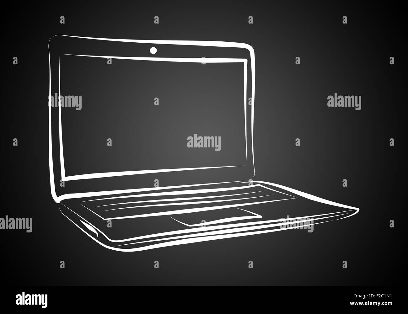 Modern laptop art illustration Stock Photo - Alamy