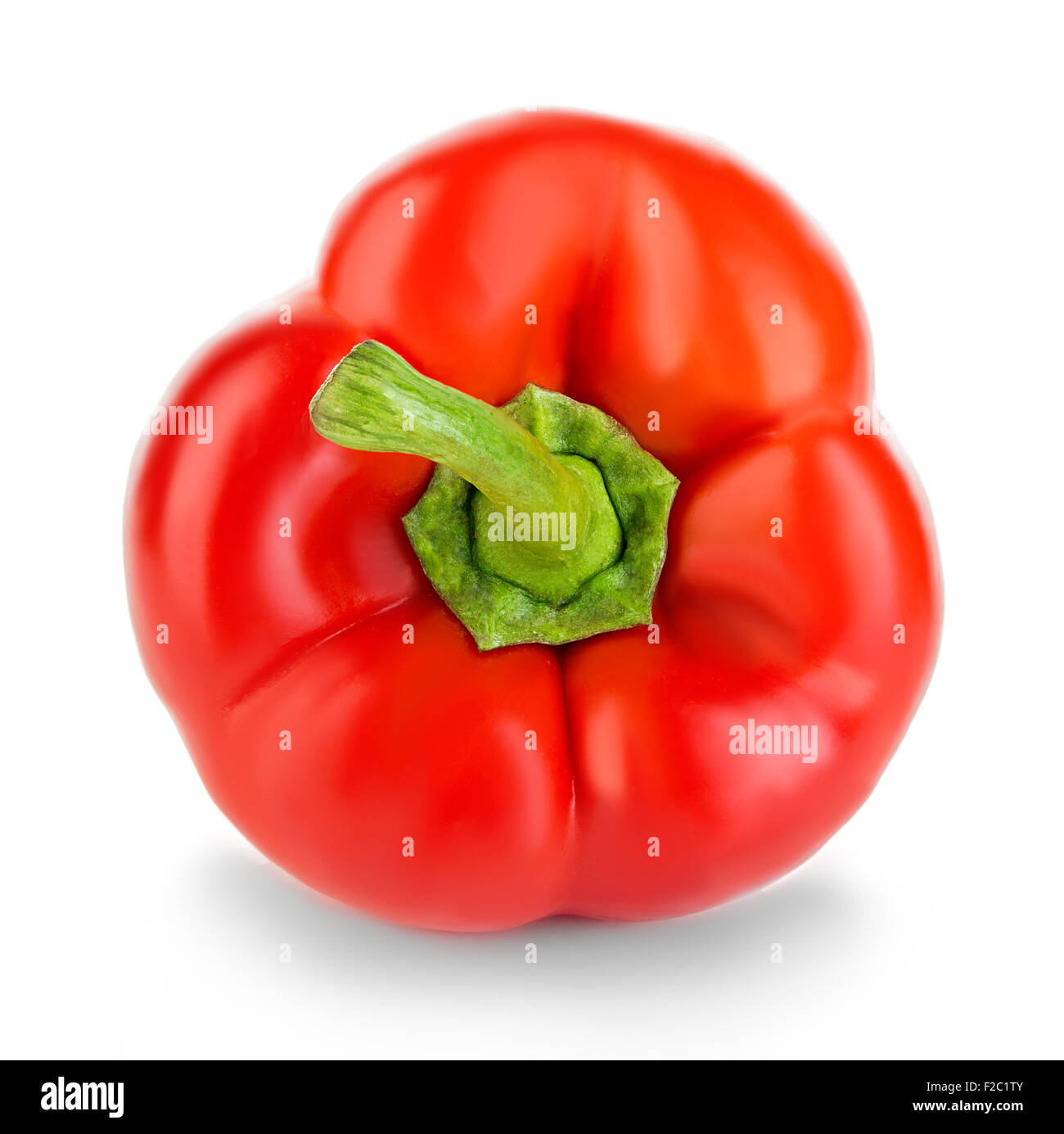 Sweet red pepper isolated on white background Stock Photo - Alamy