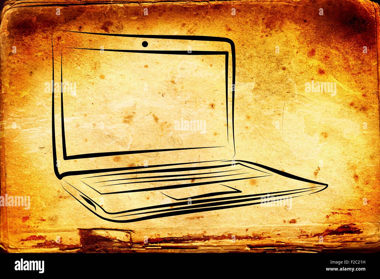 Modern laptop art illustration Stock Photo - Alamy