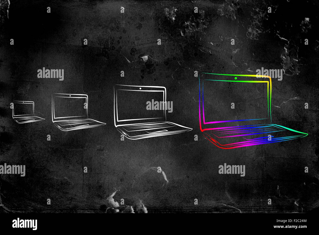 Modern laptop art illustration Stock Photo - Alamy