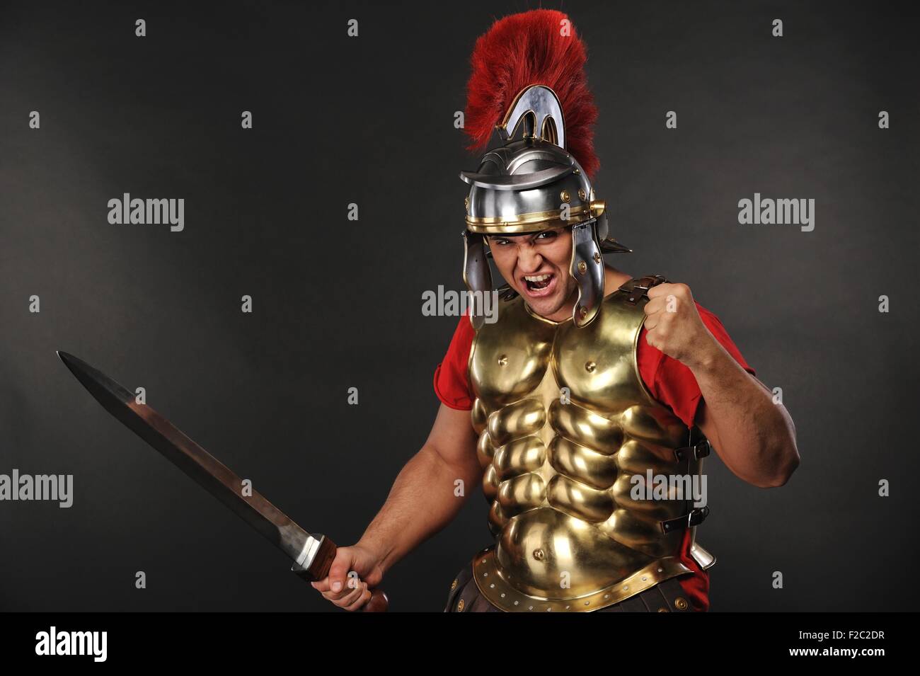Legionary soldier ready for a war Stock Photo - Alamy