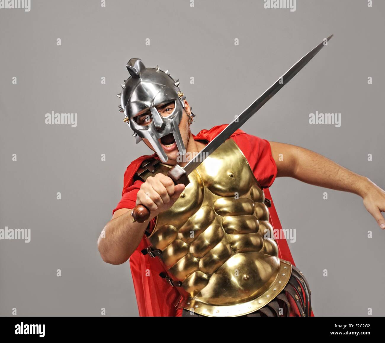 Legionary soldier ready for a war Stock Photo - Alamy