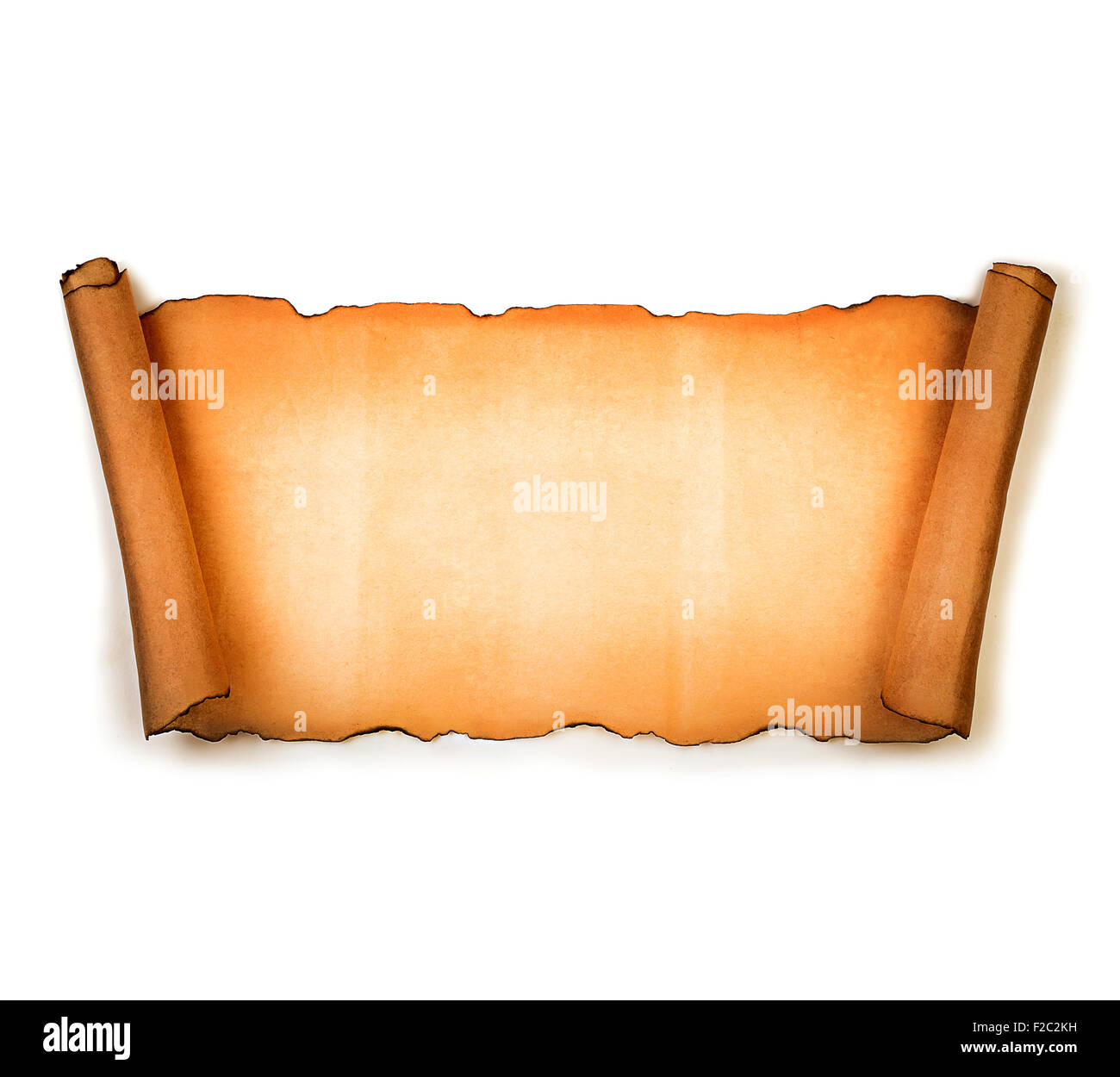 Vintage blank paper scroll isolated on white background Stock Photo - Alamy