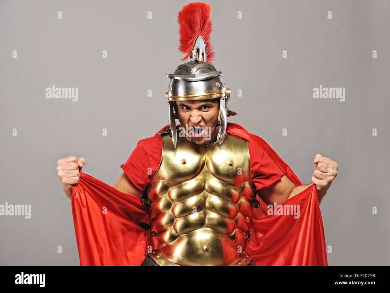Legionary soldier ready for a war Stock Photo - Alamy
