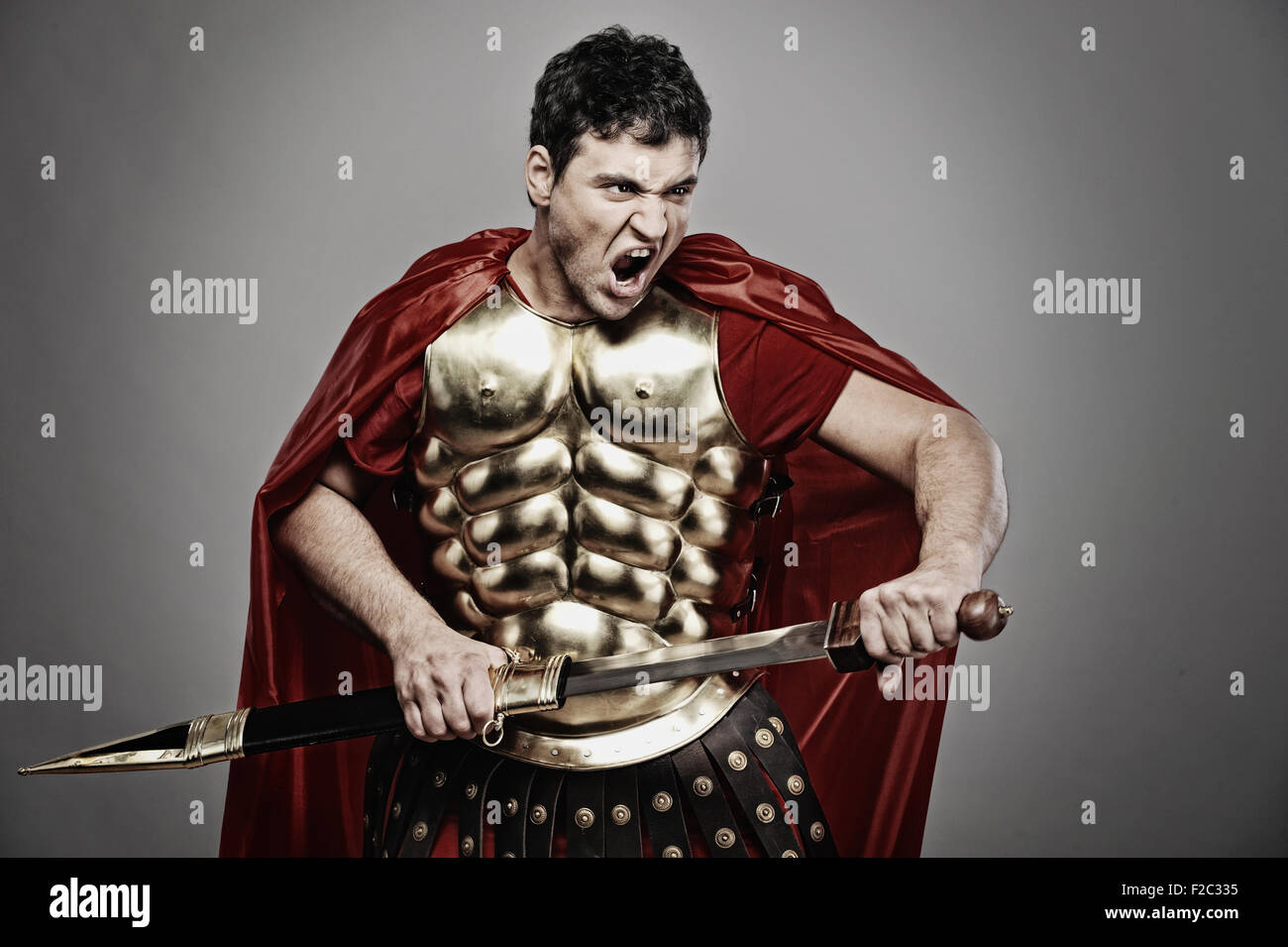 Legionary soldier ready for a war Stock Photo - Alamy