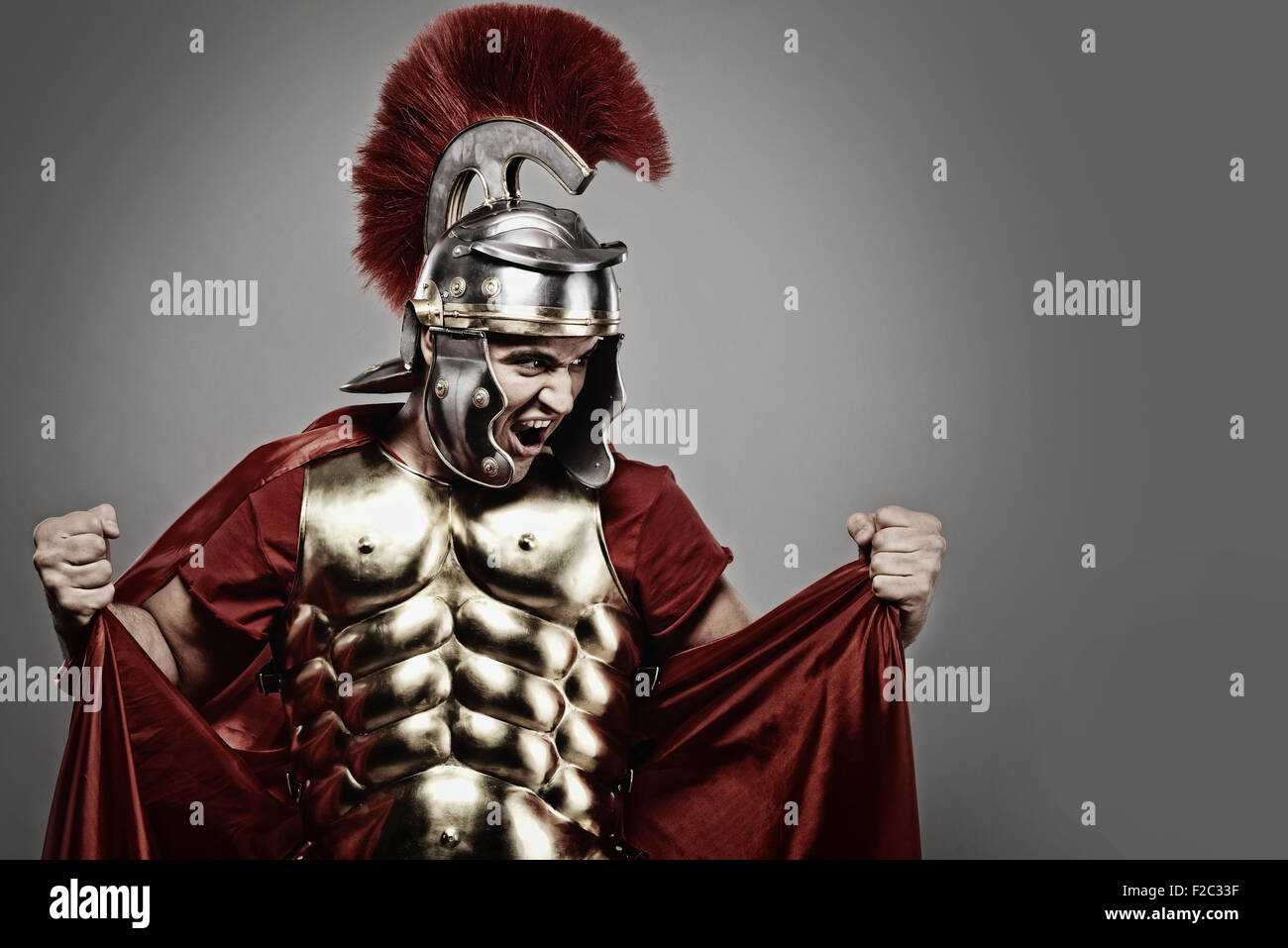 Legionary soldier ready for a war Stock Photo - Alamy