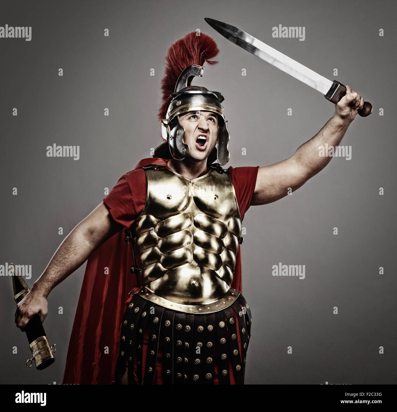 Legionary soldier ready for a war Stock Photo - Alamy