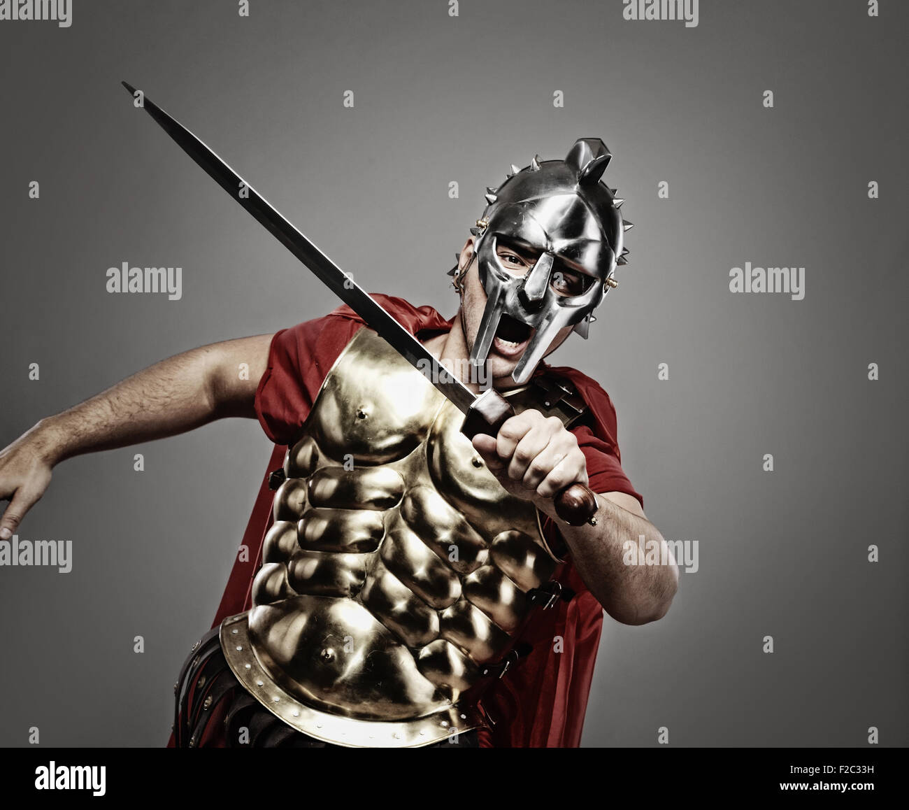 Legionary soldier ready for a war Stock Photo - Alamy