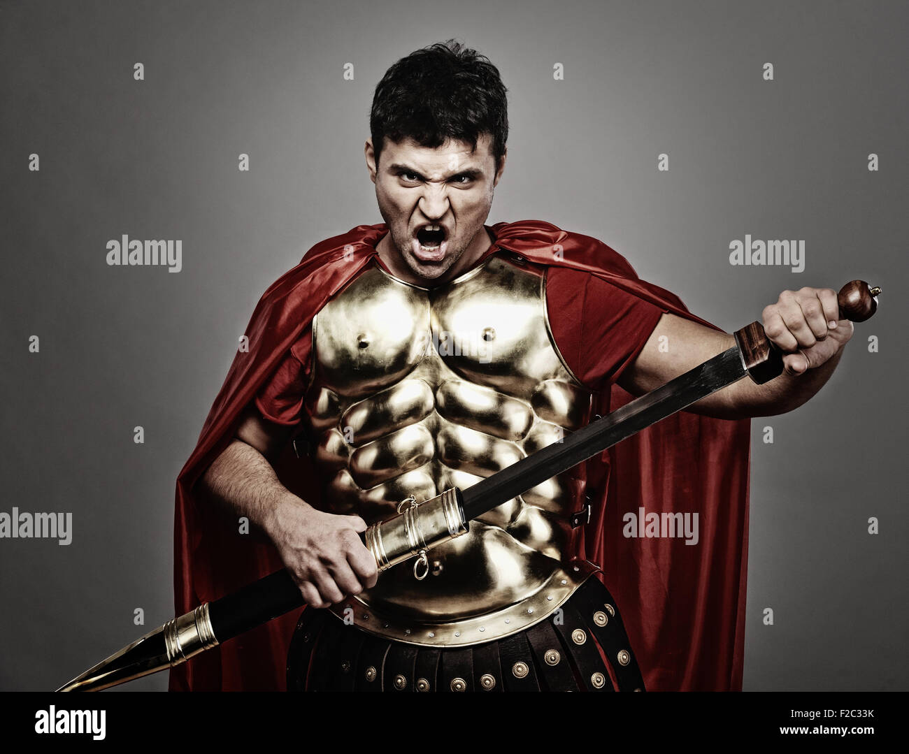 Legionary soldier ready for a war Stock Photo - Alamy