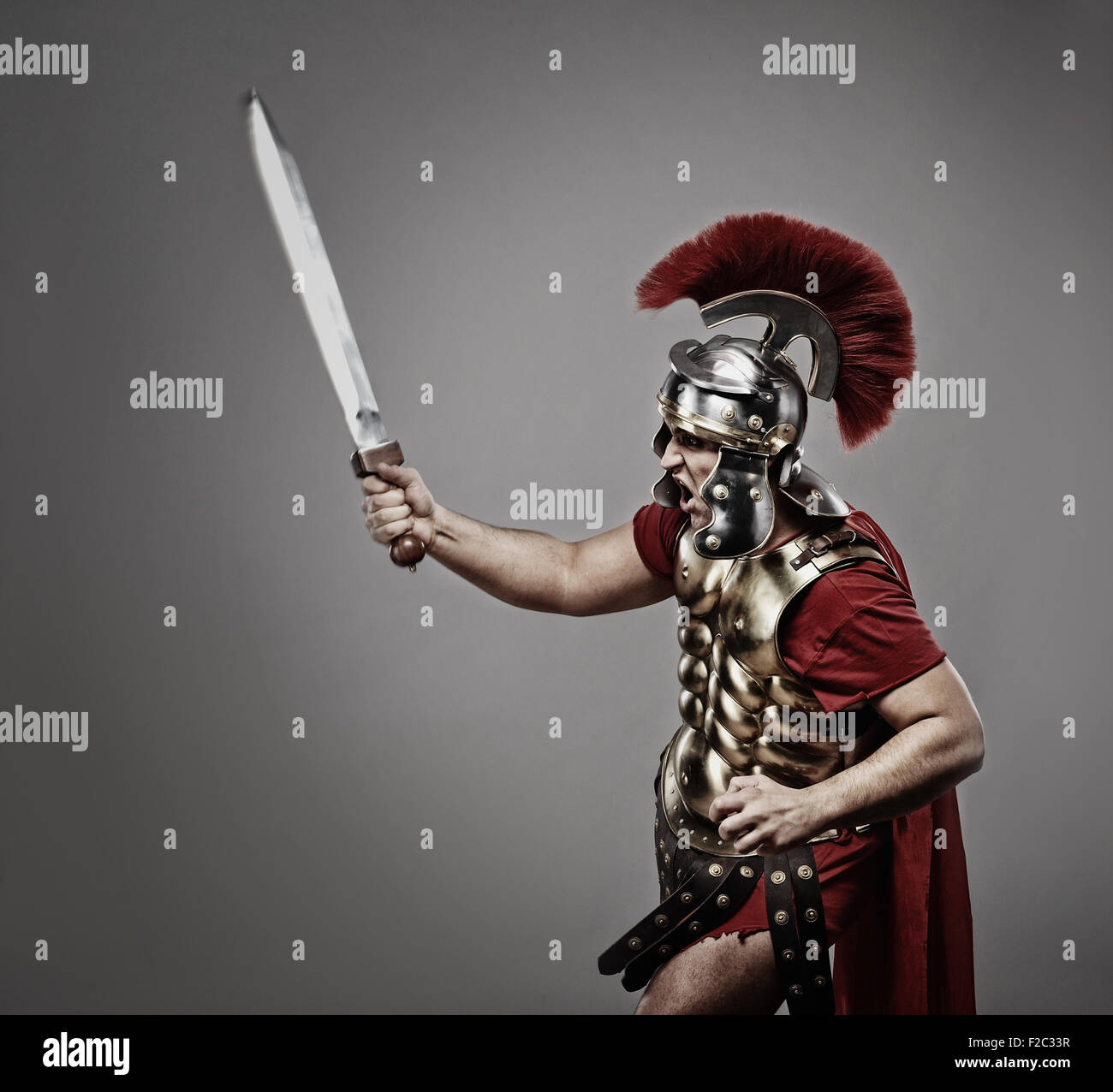 Legionary soldier ready for a war Stock Photo - Alamy
