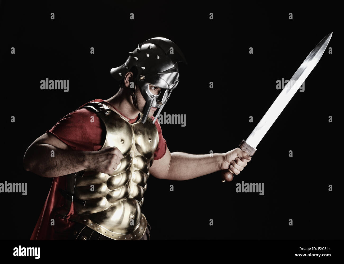 Legionary soldier ready for a war Stock Photo - Alamy