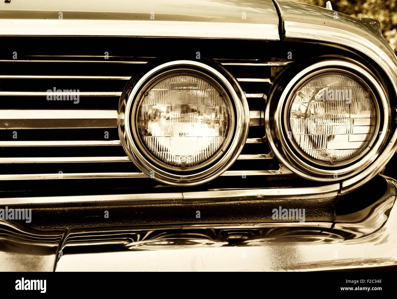 Close-up photo of retro car headlights Stock Photo - Alamy