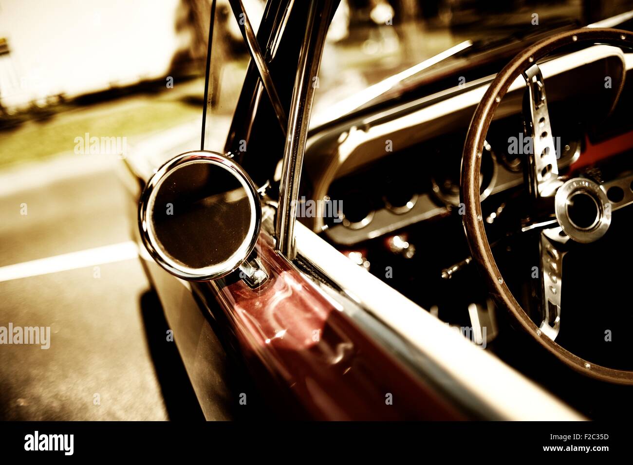 retro car fragment Stock Photo - Alamy