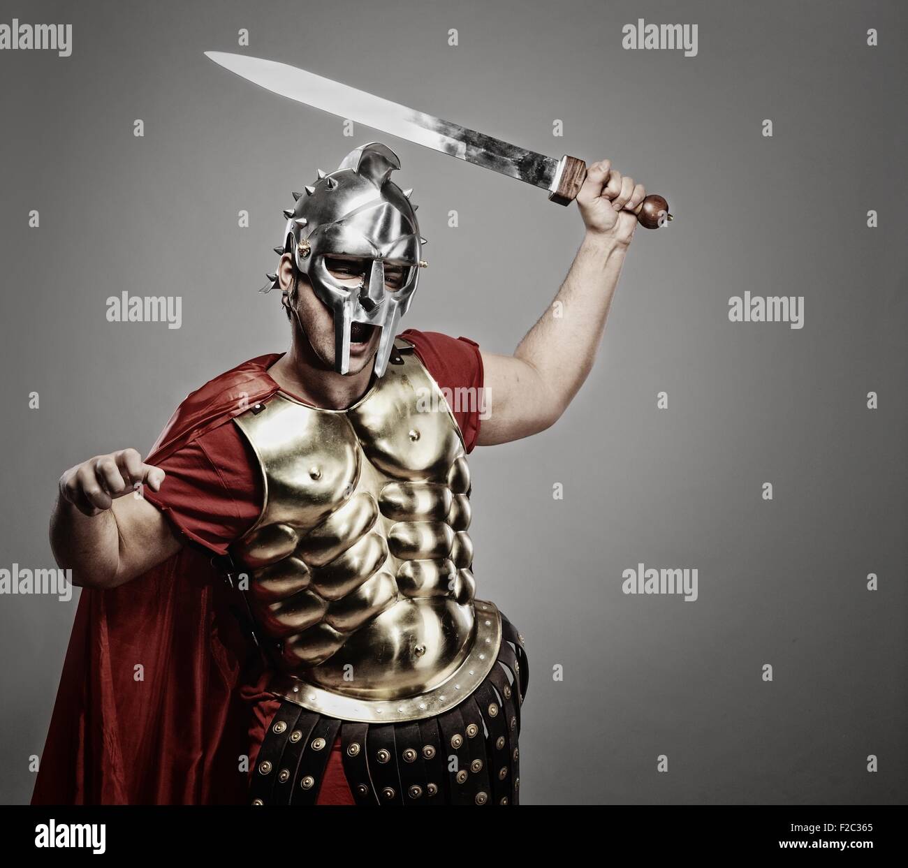 Legionary soldier ready for a war Stock Photo - Alamy
