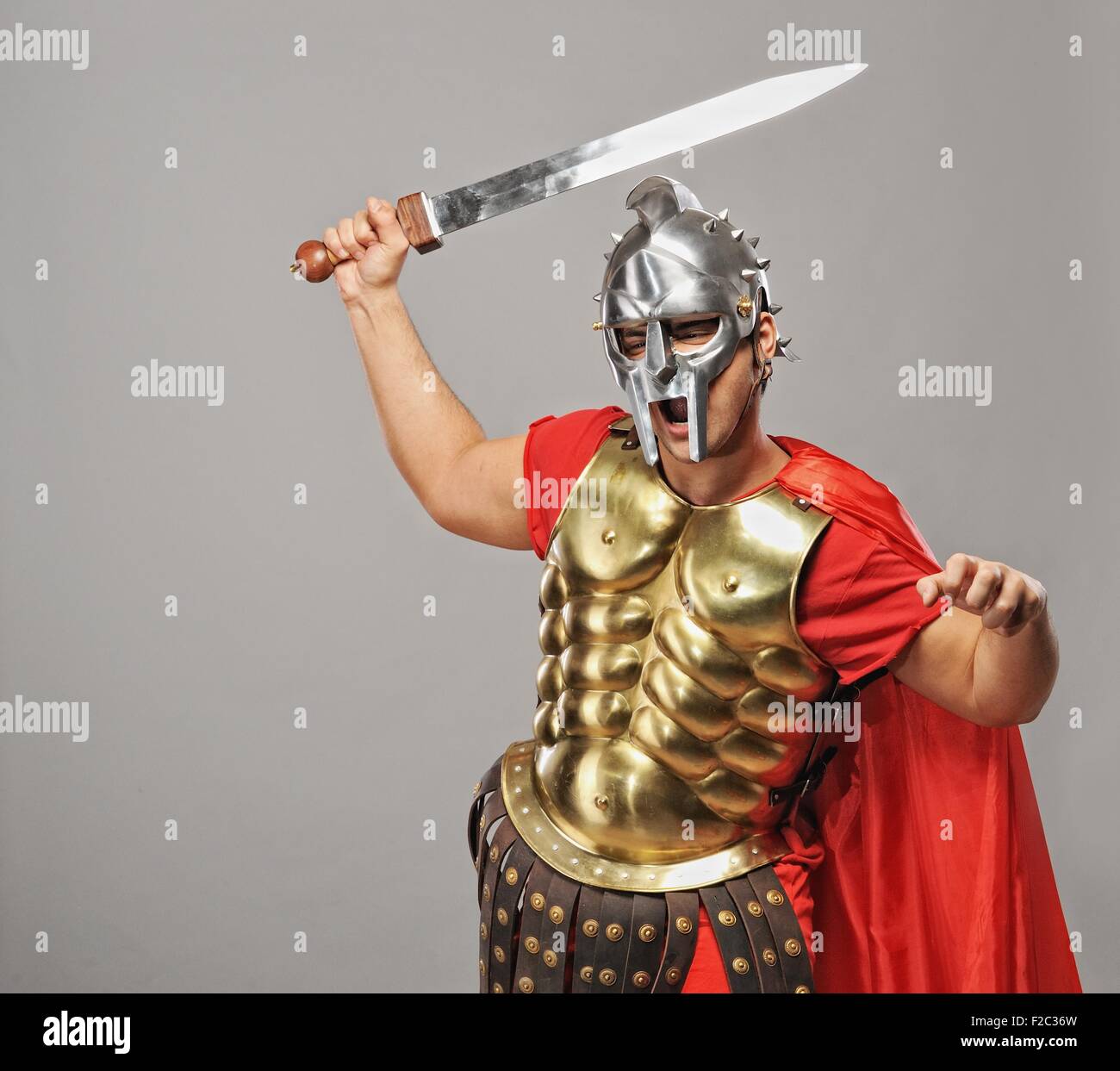 Legionary soldier ready for a war Stock Photo - Alamy