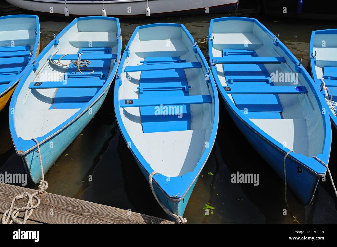 Blue white rowing boat hi-res stock photography and images - Alamy