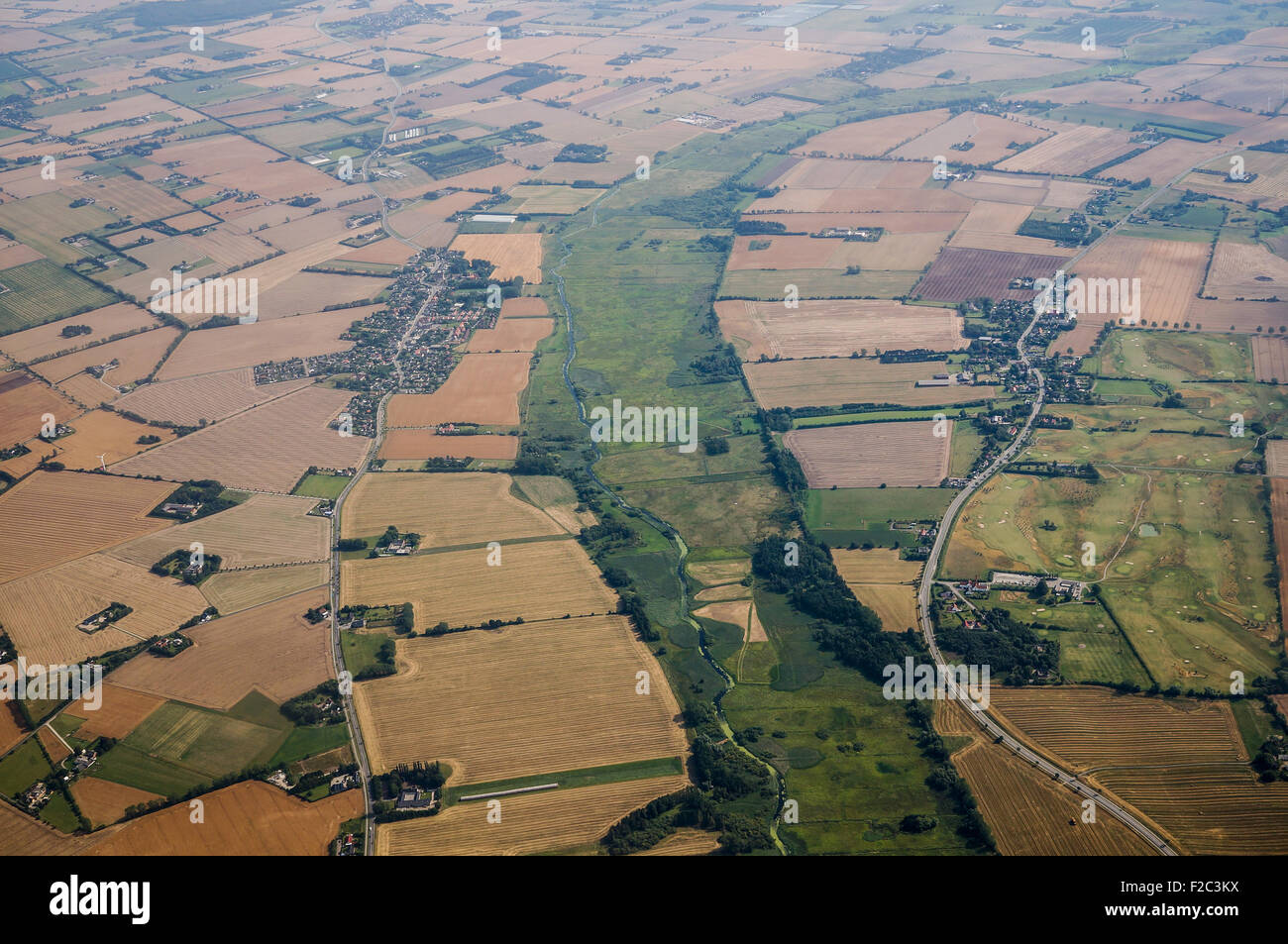 Aerial view of Agriculture Landscape, with Fields Stock Photo - Alamy