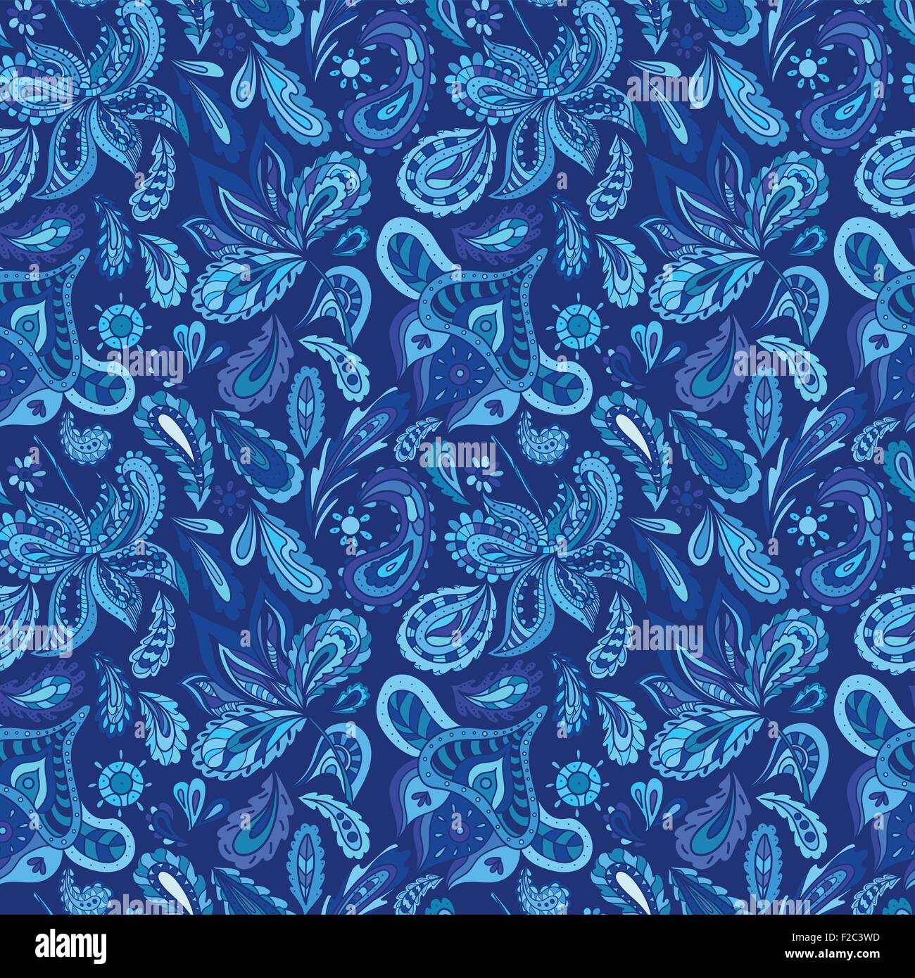 Seamless ethnic background in indigo shadows with eastern ornaments ...