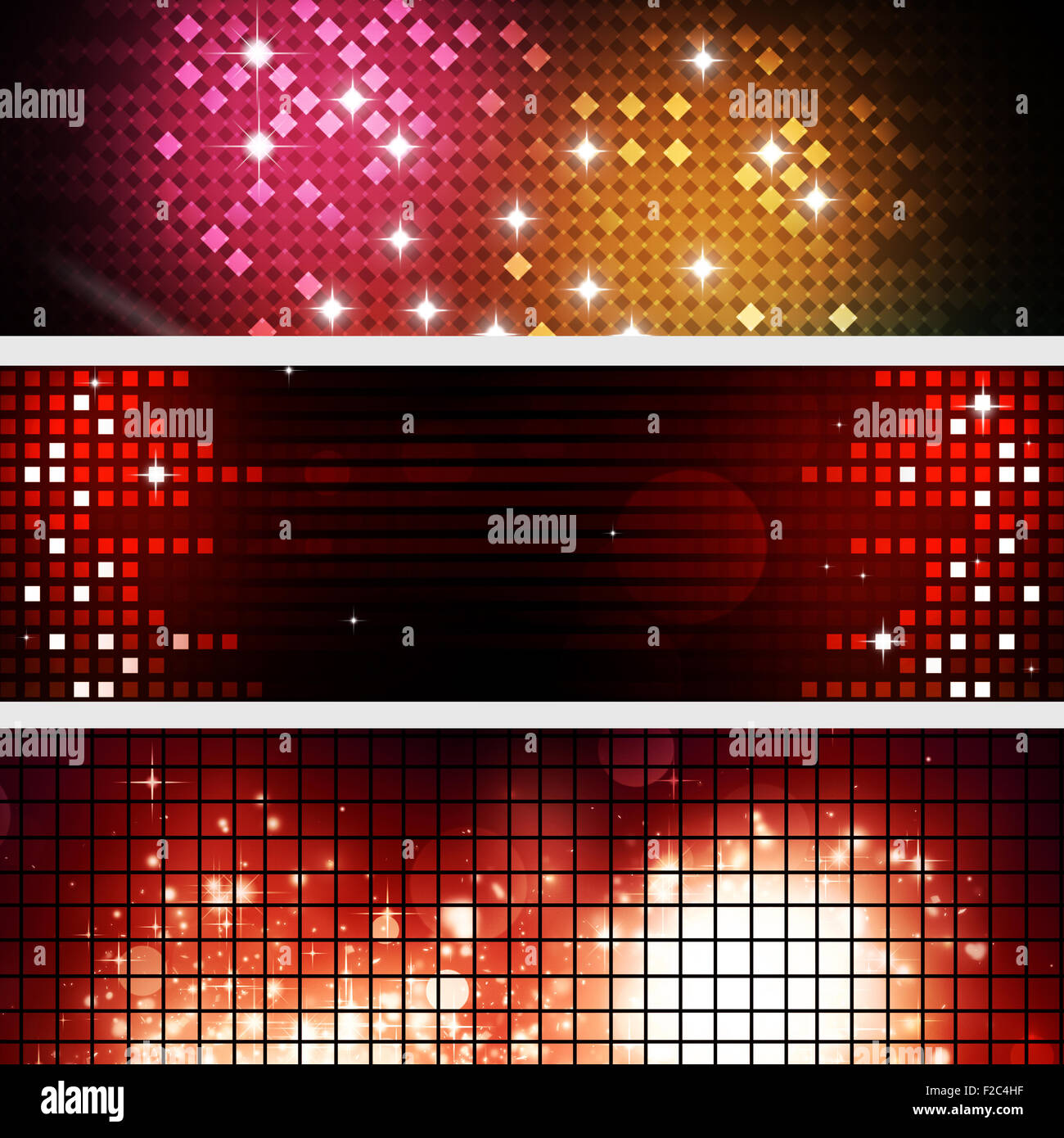 disco party music banners for flyers and club posters Stock Photo - Alamy