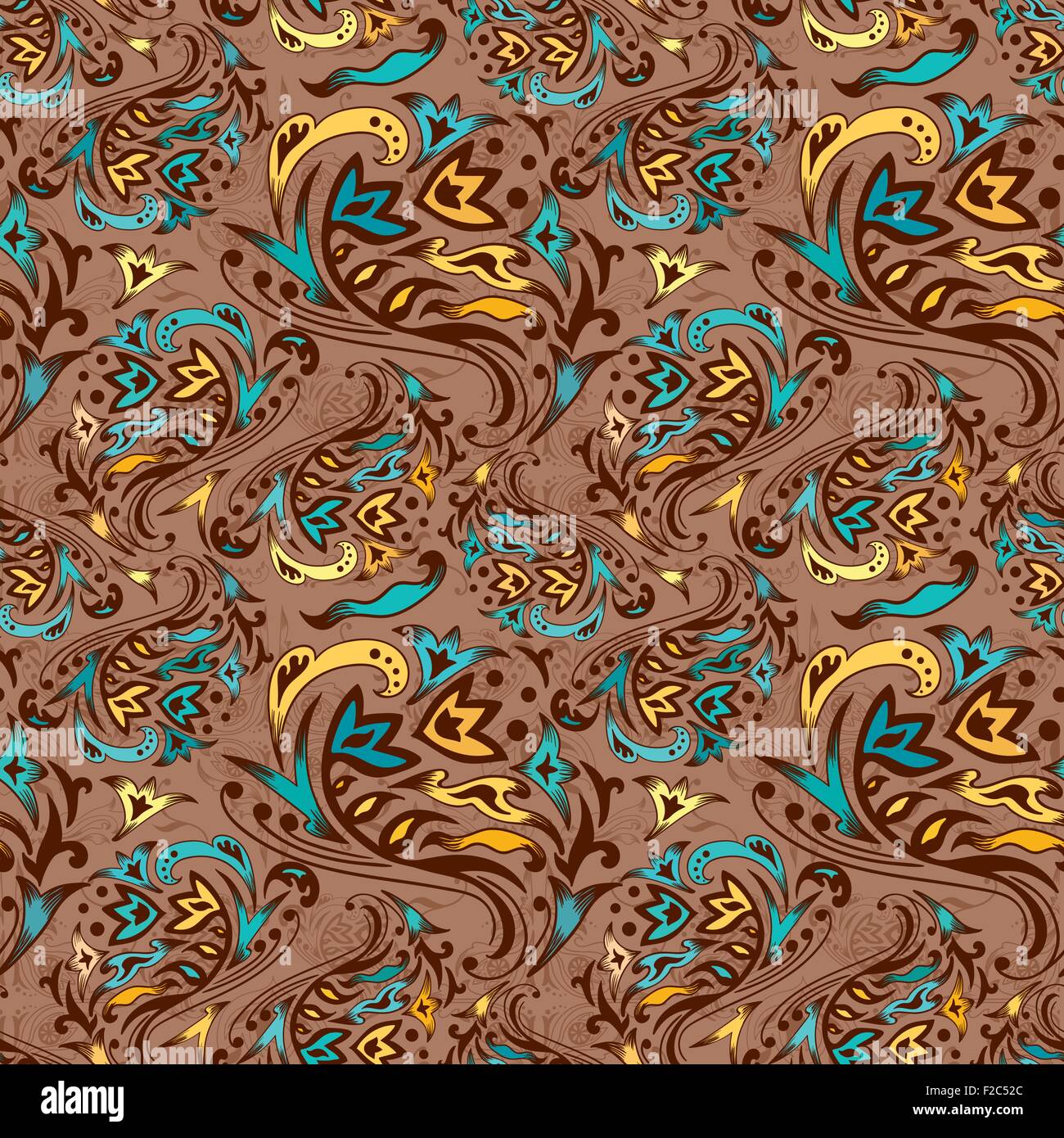 Turquoise And Brown Wallpaper