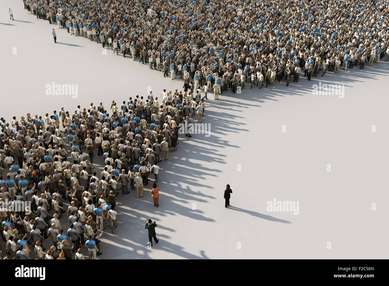 organized a group of people Stock Photo - Alamy