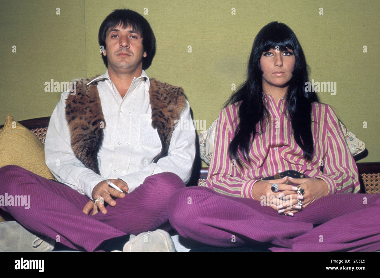 SONNY AND CHER US vocal duo about 1966 Stock Photo - Alamy