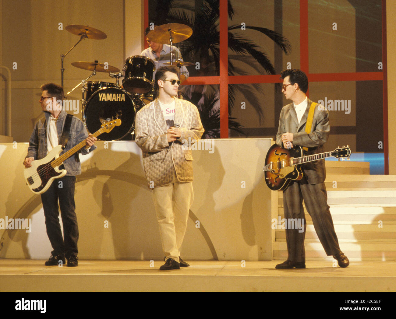 THE SMITHS UK pop group in February 1987 at the San Remo Music Festival ...