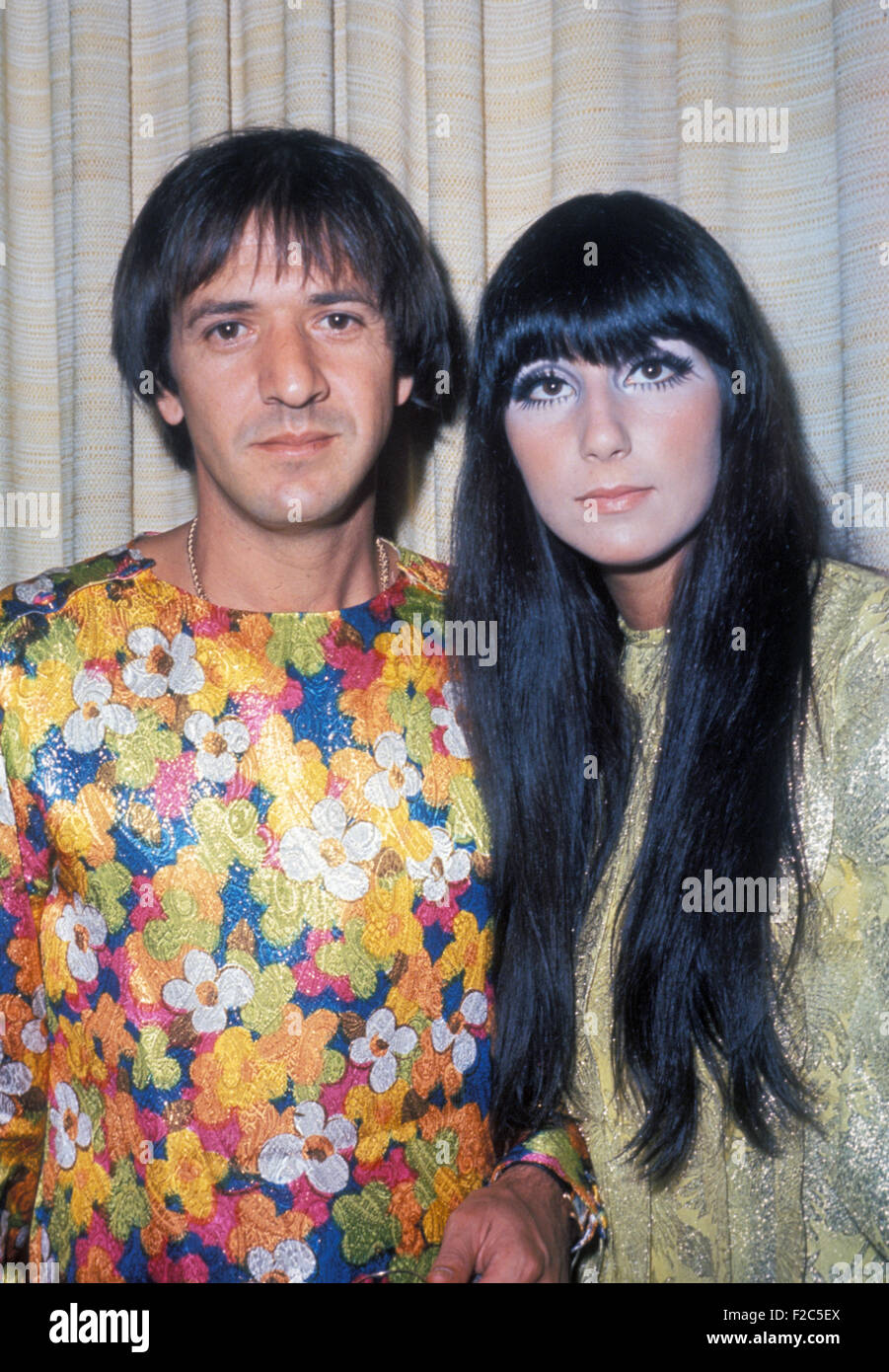 SONNY AND CHER US vocal duo about 1966 Stock Photo - Alamy