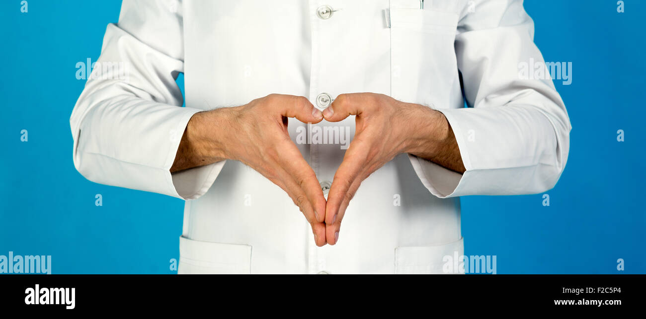 Doctor hand heart close hi-res stock photography and images - Alamy