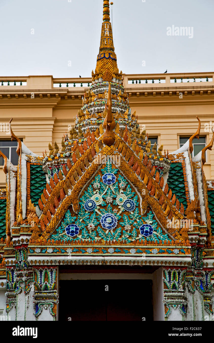 thailand asia in bangkok rain temple abstract cross colors roof wat ...