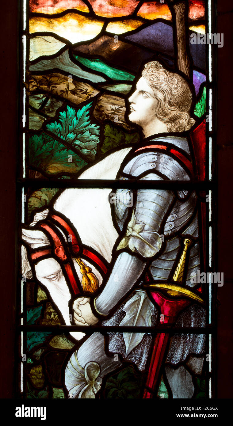 Stained glass in St. John the Baptist Church, Whitwick, Leicestershire ...