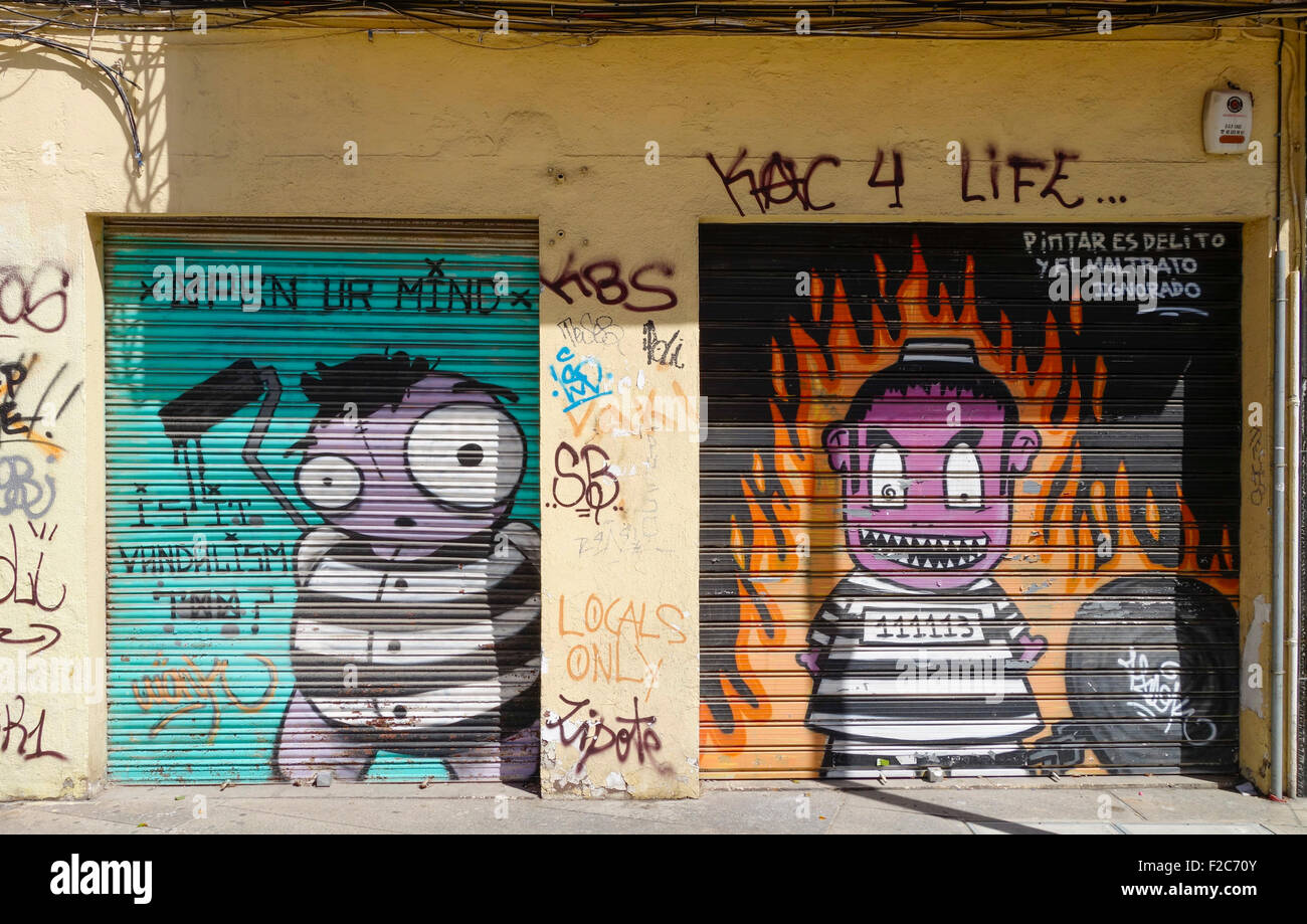 Street art, graffiti on shutters, Is it vandalism? Questioning garffiti ...