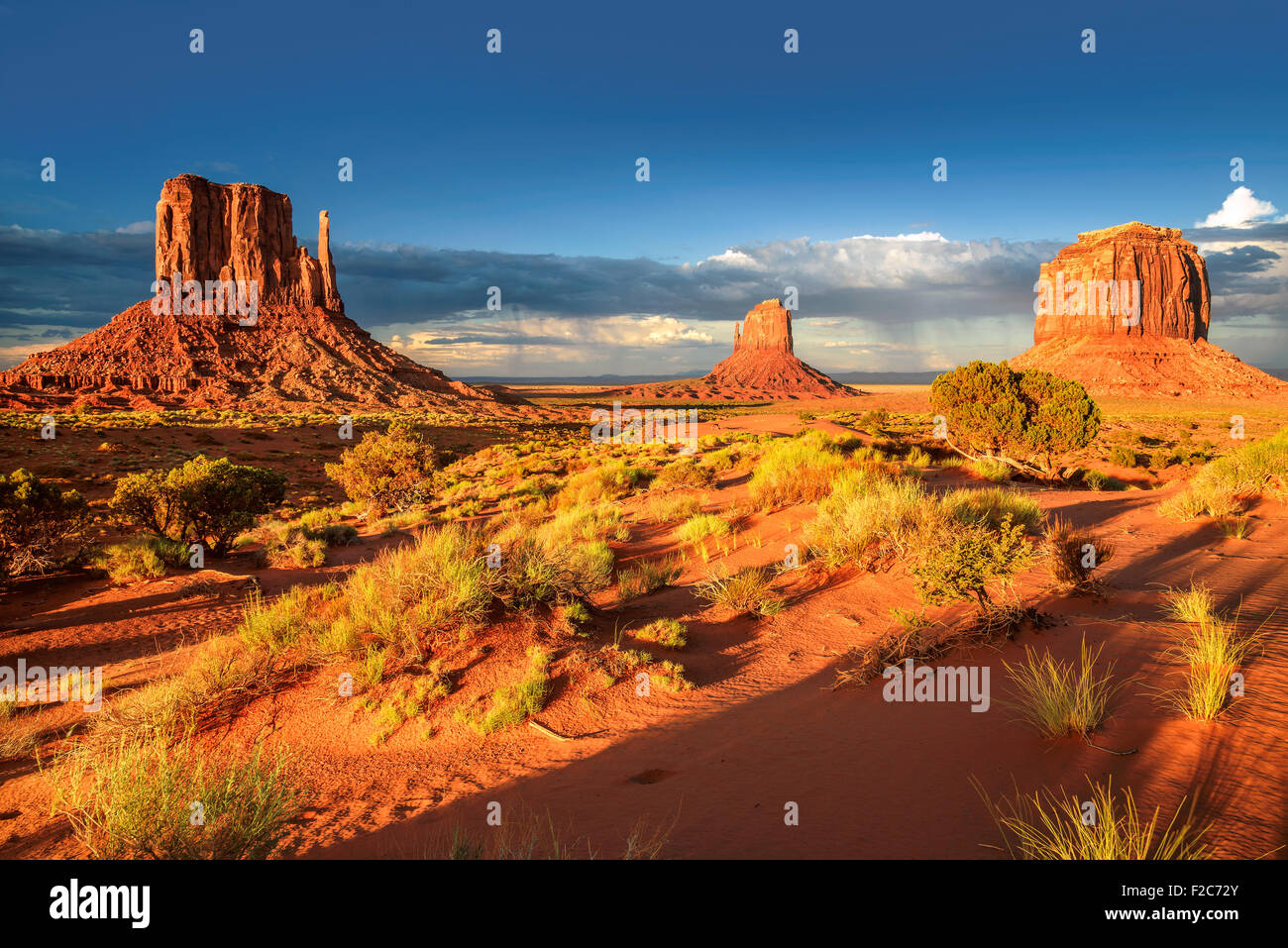 Unique landscape, The famous Buttes of Monument Valley, Utah, USA Stock ...