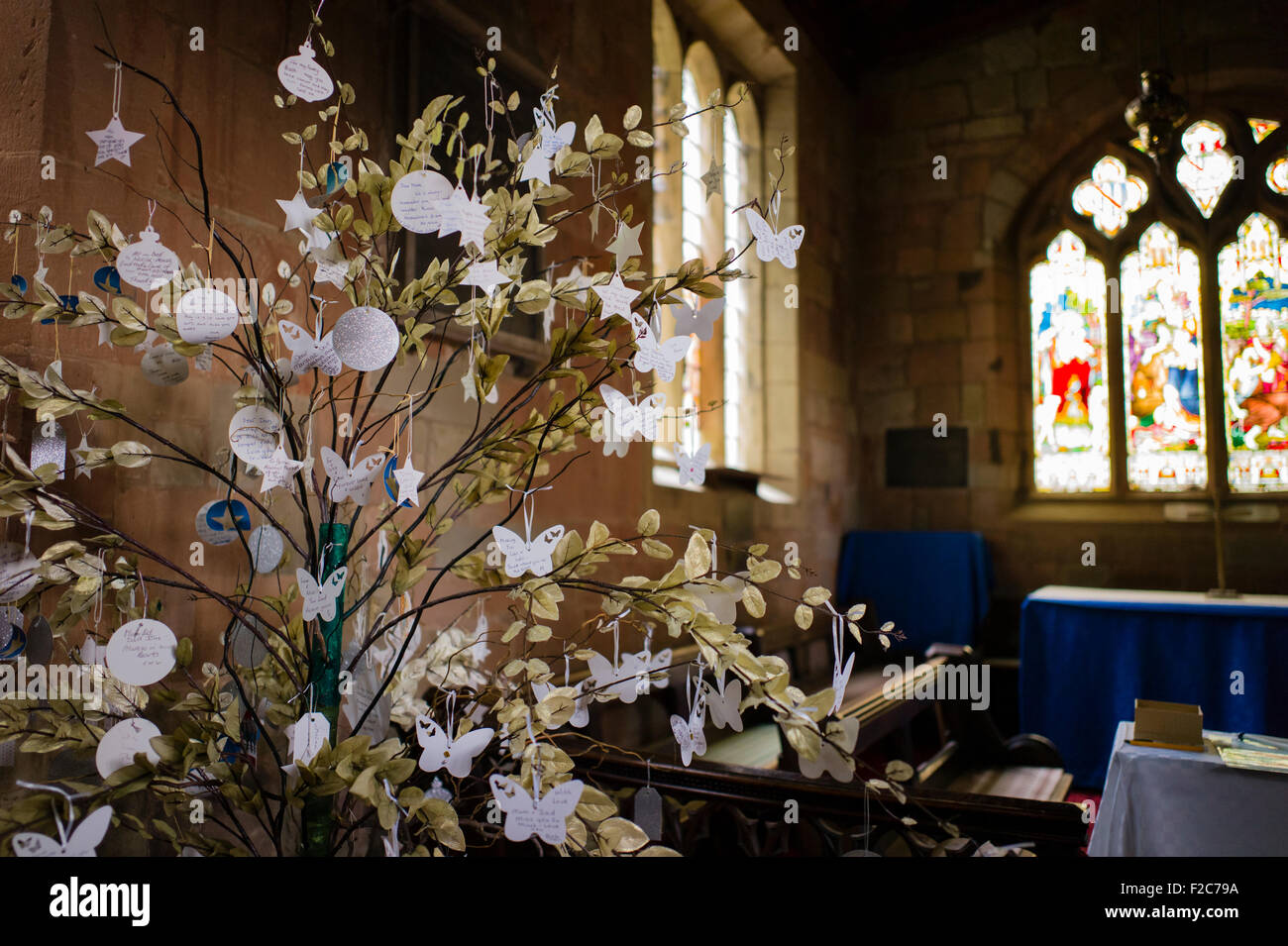 Notes of remeberance Arley Church Arley Worcestershire UK Stock Photo ...