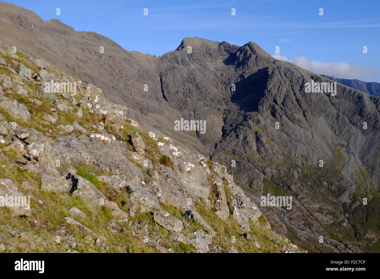 Window Buttress and Sgurr Dearg from Sgurr na Banachdich on the Cuillin ...