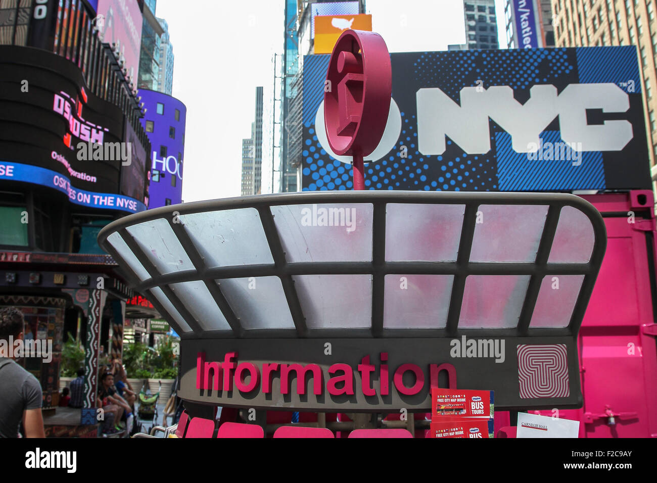 Information center on Time square in NYC seen in New York City , USA on ...