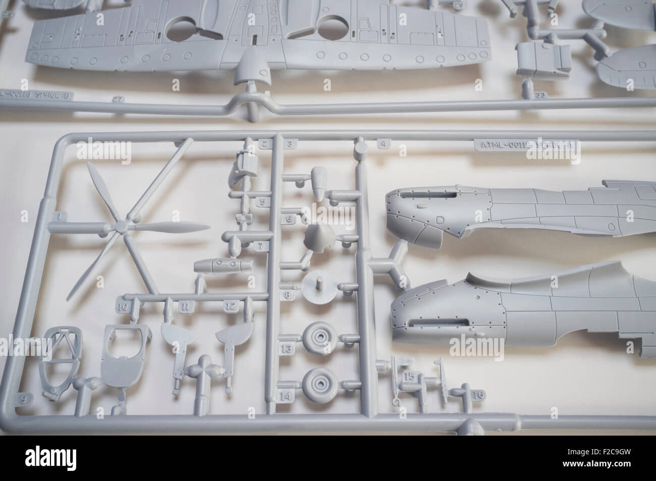 Airfix model Spitfire WW2 fighter aircraft Stock Photo - Alamy