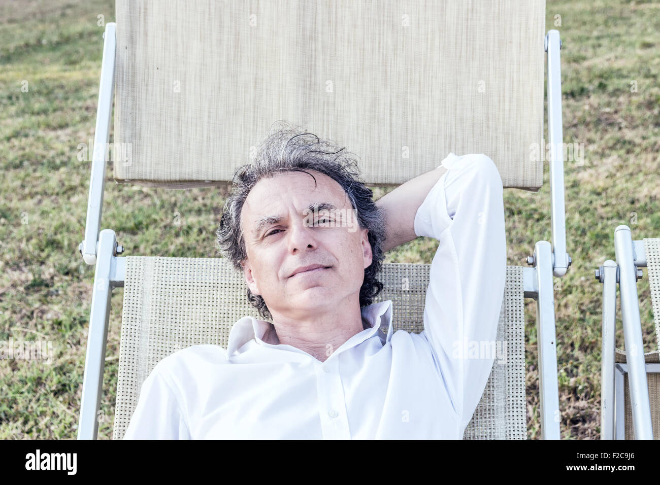 summer retreat away from the stress - charming Caucasian middle-aged ... summer retreat away from the stress - charming Caucasian middle-aged ...