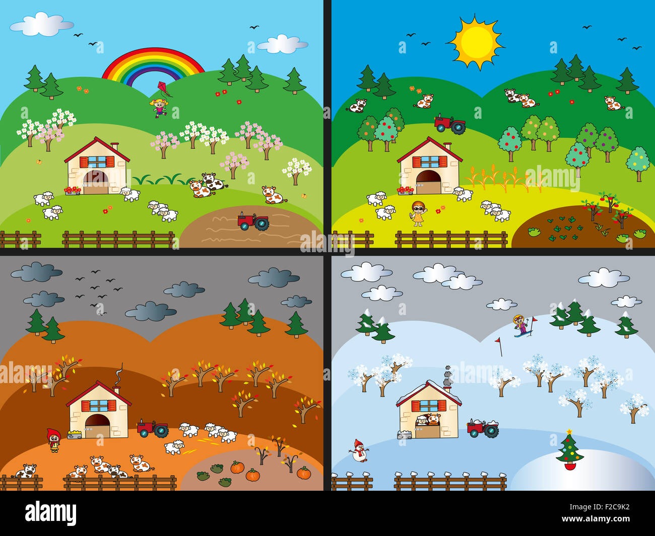 Four Seasons Of The Year Animation