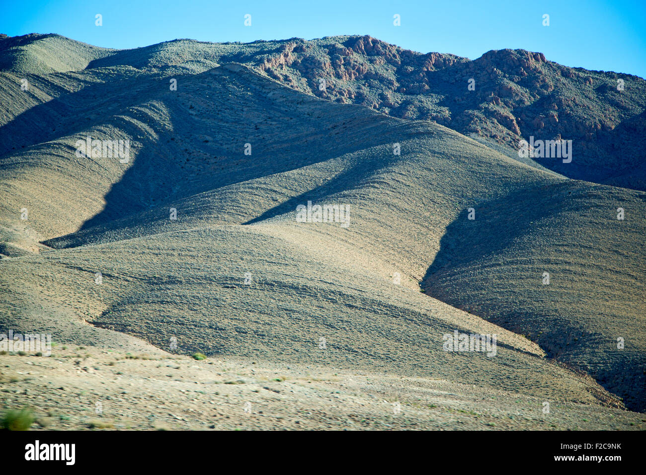 valley in africa morocco the atlas dry mountain ground isolated hill ...